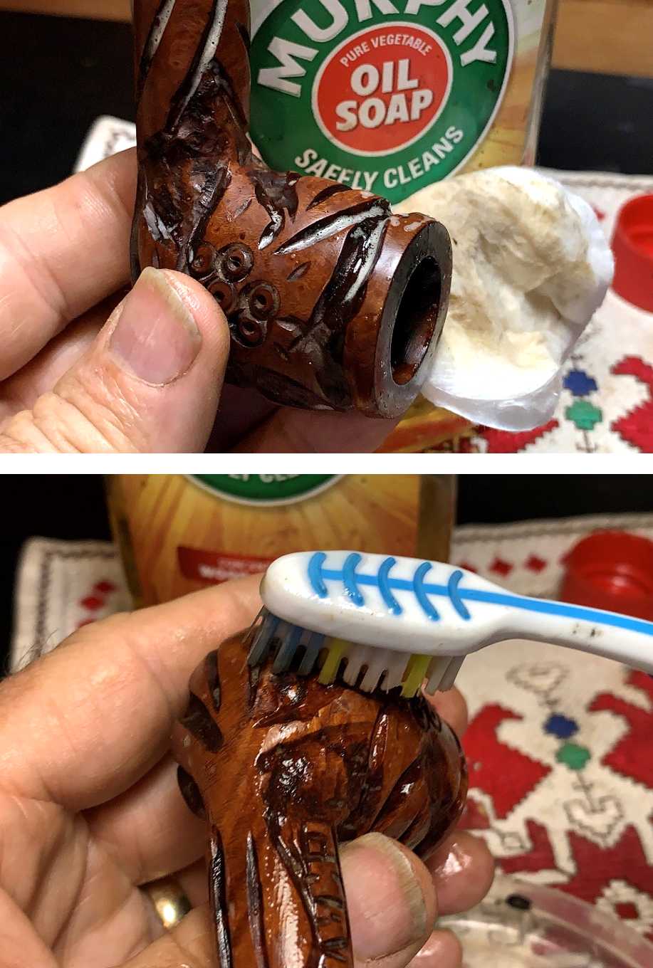 A Special Gift: A French Châtel Sculpted Edelweiss Horn Stem Billiard ...